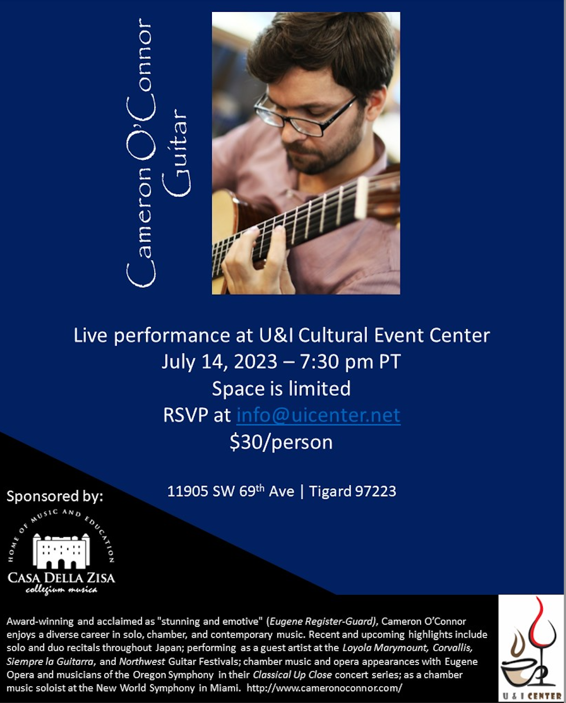 CDZ Collegium Musica Friday Musical Travel Series Featuring Cameron O ...